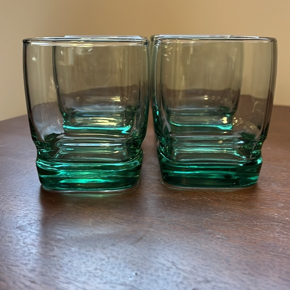 Libby | Dining | Green Heavy Bottom Libby Vintage Rocks Glasses Set Of ...